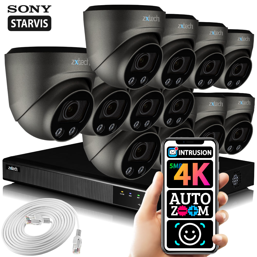 4K Complete System Face Detection CCTV Camera Motorised | Zxtech