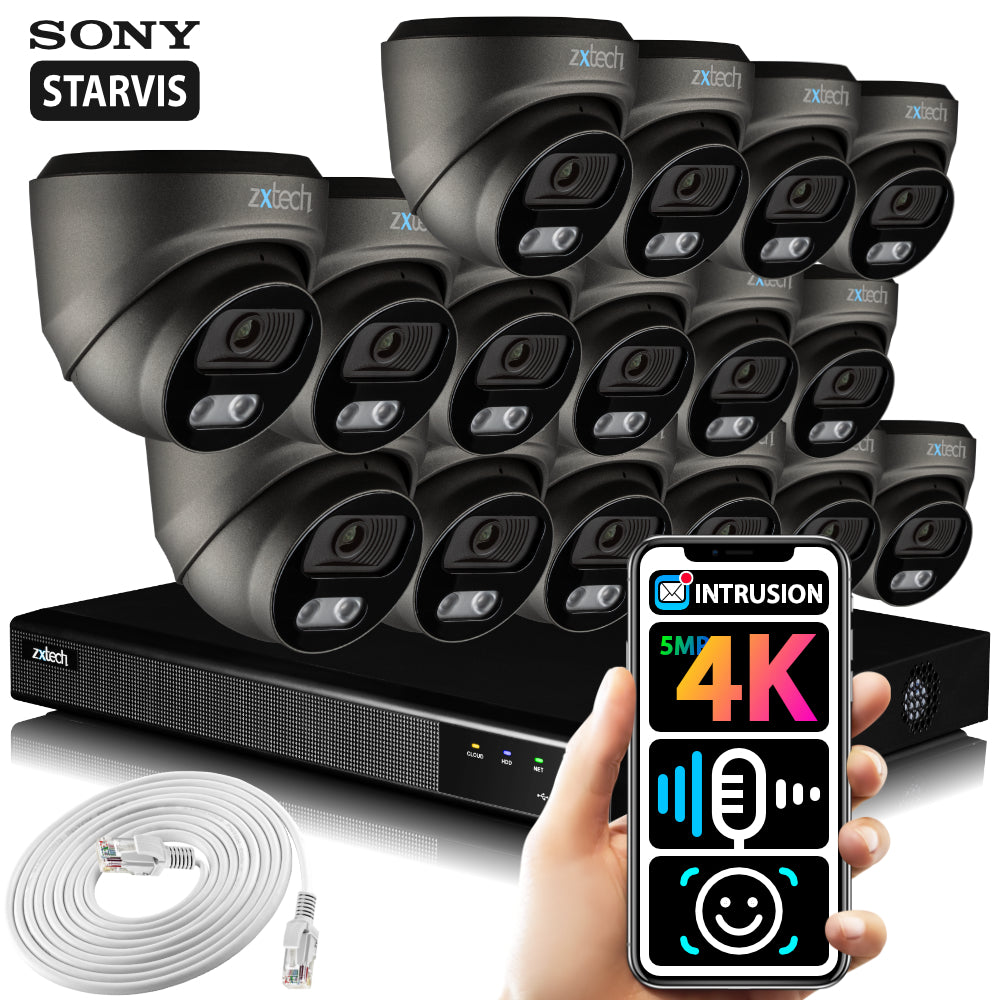 4K Audio Camera 16CH System - Face Detection IP Cameras | Zxtech