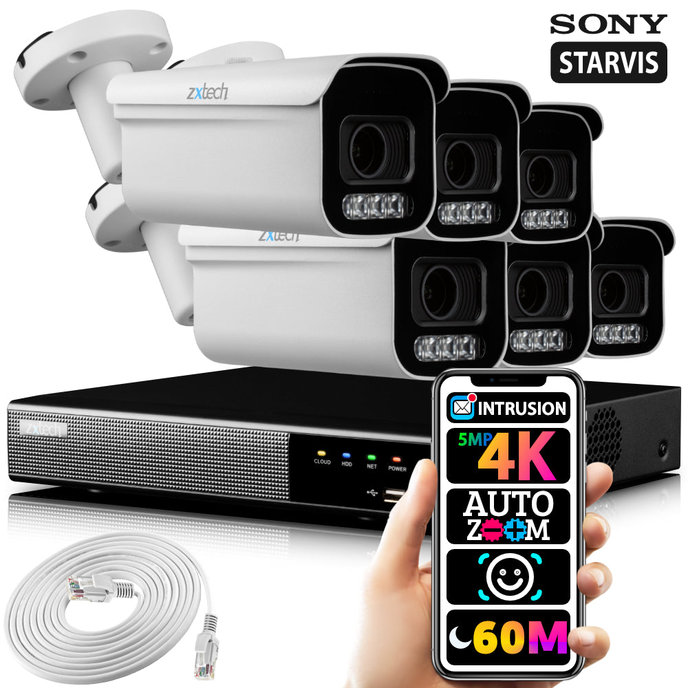 4K CCTV System CCTV Outdoor Motorised 60M Night Vision | Zxtech